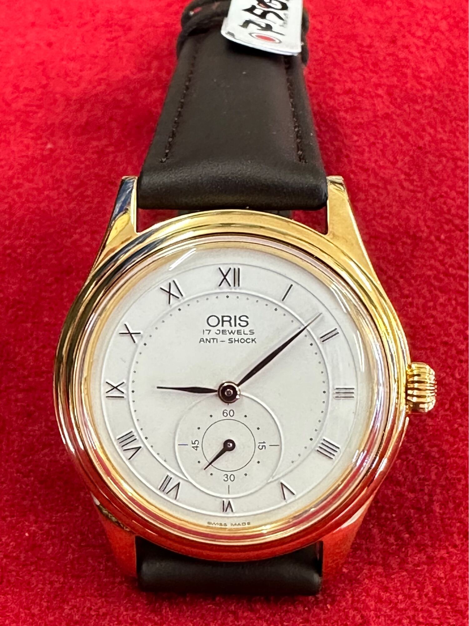 ORIS 17 Jewels Anti-Shock ระบบไขลาน ตัวเรือนทองชุบ นาฬิกาผู้ชาย มือสองของแท้ | Lazada.co.th