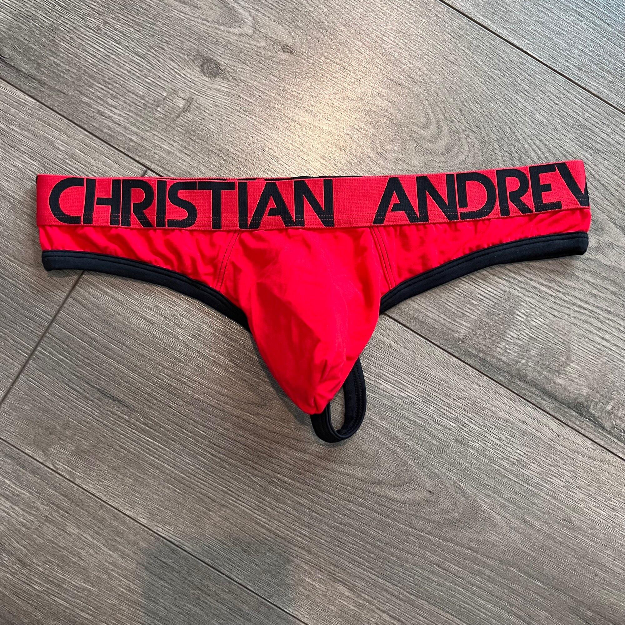 Andrew Christian Thong ไซส์ M (ผ้าเรย่อน) กางเกงในชาย sexy เป้าตุง เปิด ...