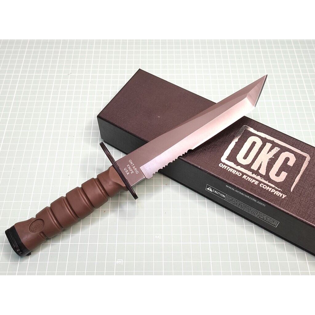 มีดใบตาย มีดทหาร รุ่น M10 OKC3S ยี่ห้อ OKC Ontario ใบเงิน รุ่นทรงใบปลาย ...