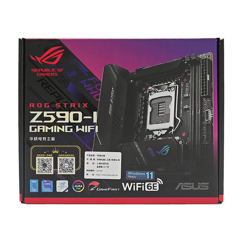 เมนบอร์ด Asus Raptor ซีรีส์ ITX ROG Strix Z690-I GAMING WiFi z590i ...