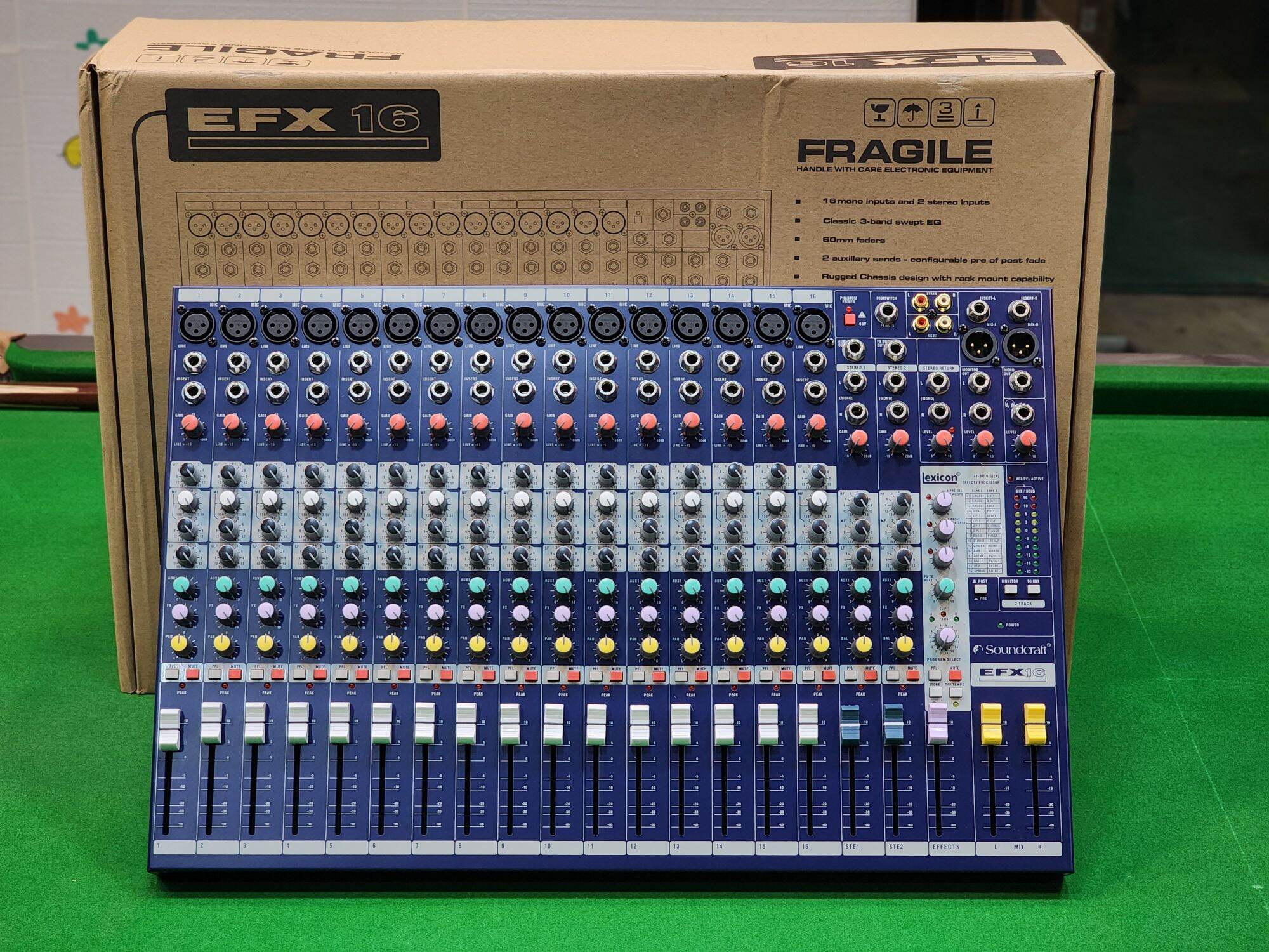 Soundcraft EFX16 Channel Mixer เสียงดีมาก คอนโซล ผสมพร้อม Recording ...