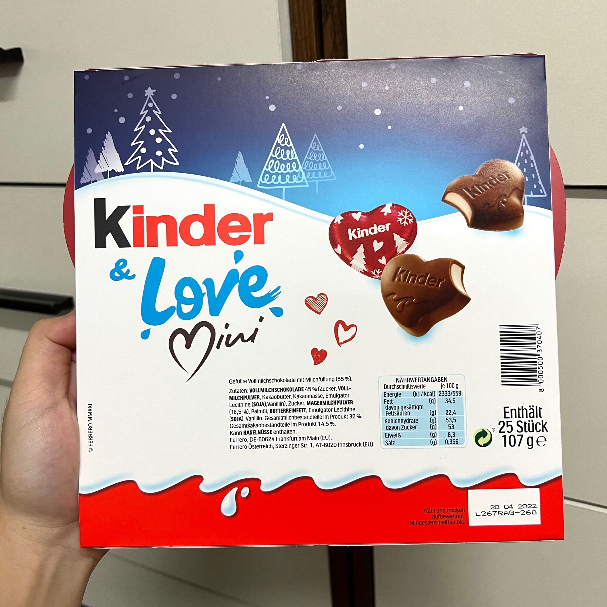 Kinder Love Mini Chocolate คินเดอร์ ช็อกโกแลตสอดไส้นม - ilovechocolate ...