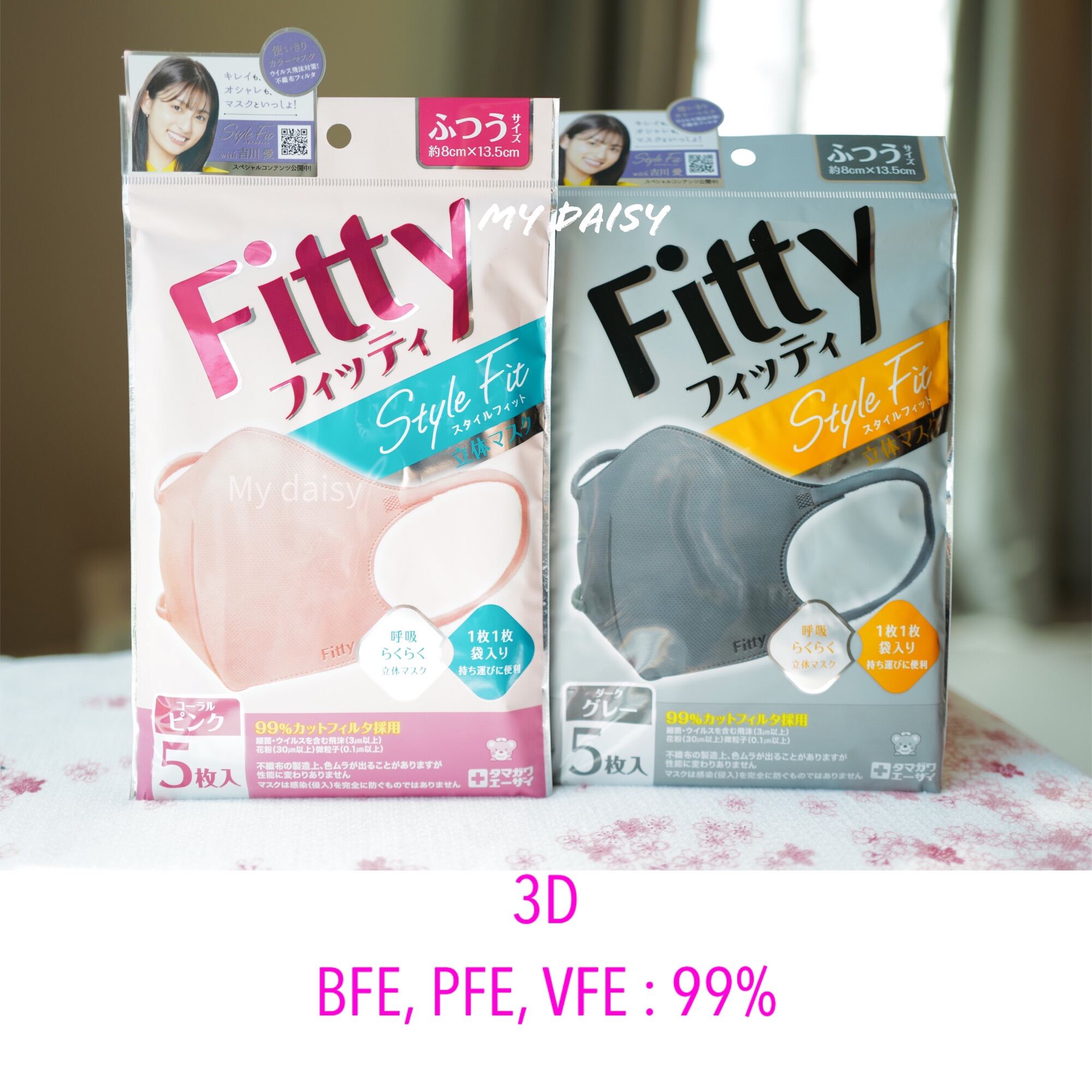 Fitty Style Fit (3D) สี ช ม พู อ ม ส้ ม ( 5 ชิ้นซอง ) - My daisy 888 ...