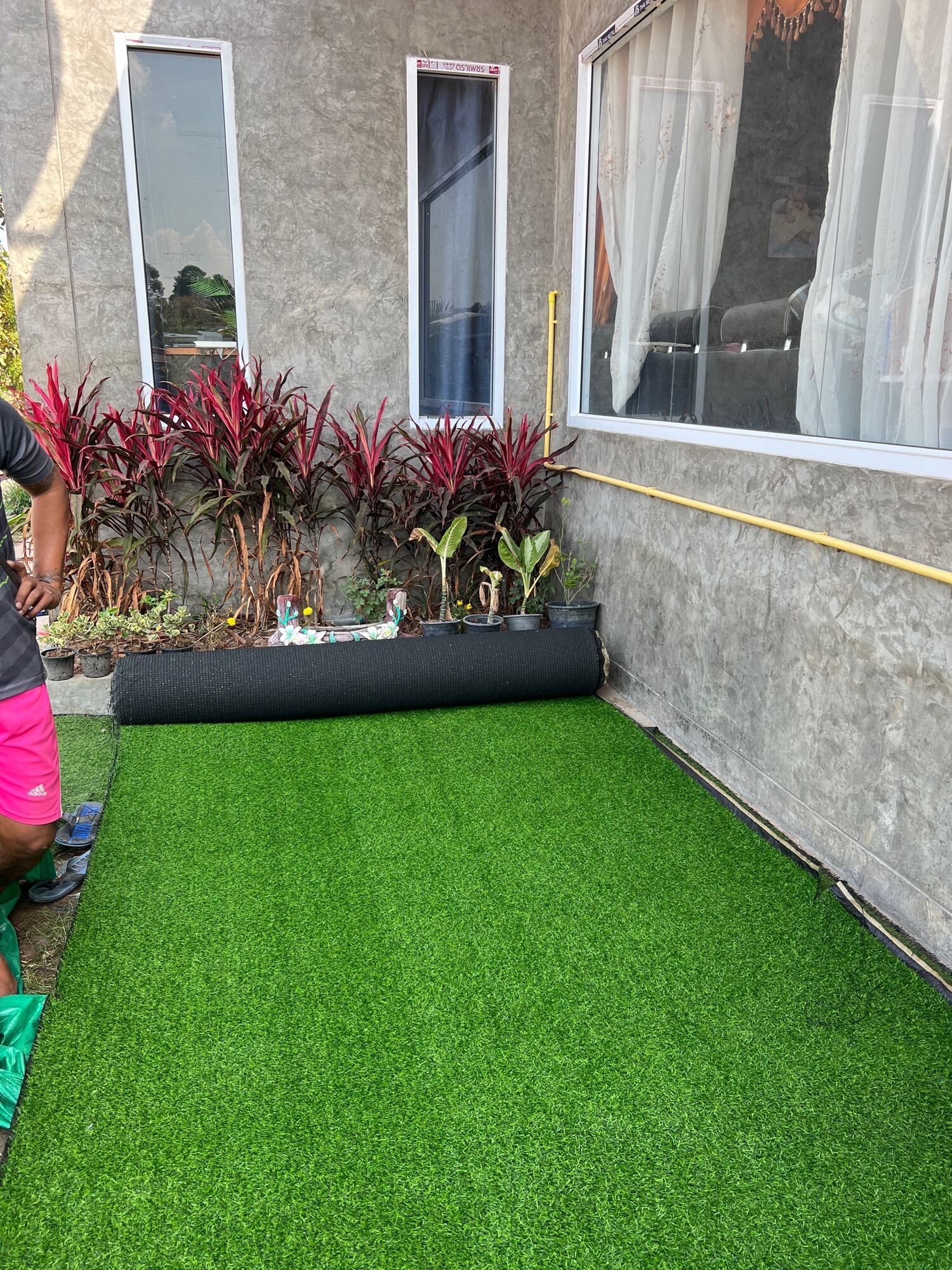 หญ้าเทียมหญ้าสนามหญ้รแต่งสวนตารางเมตรละ100บาทพร้อมส่งด่วน kerry ...