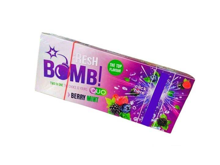 หลอดเปล่า/เม็ดบีบ Fresh Bomb เบอร์รีมิ้น/เฟรชบอม เบอร์รี่มิ้น/ขนาด 100 ...