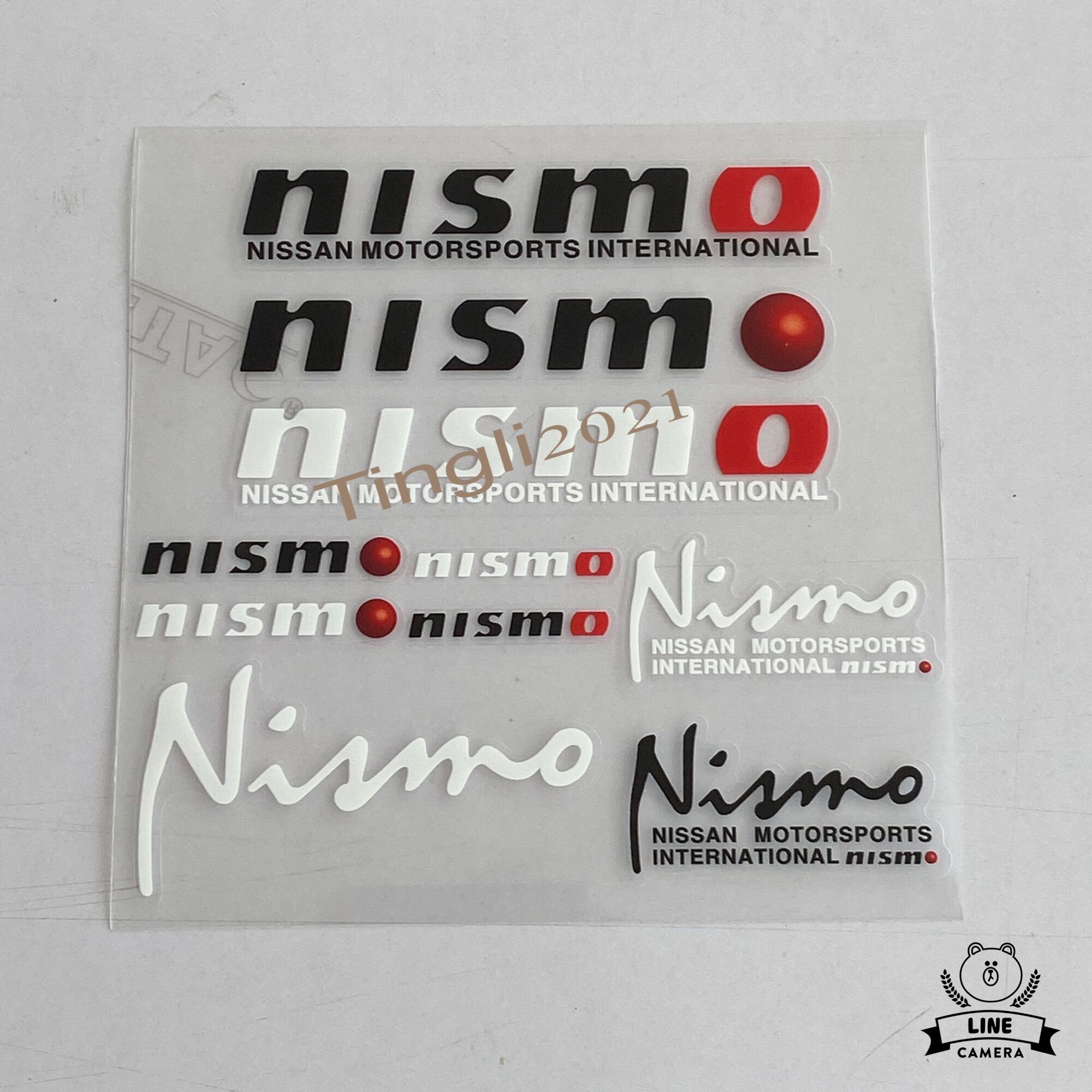 สติ๊กเกอร์* nismo งานพิมพ์อิงค์เจท ตัวหนังสือตัวเล็ก สำหรับตกแต่งรถยนต์ ...