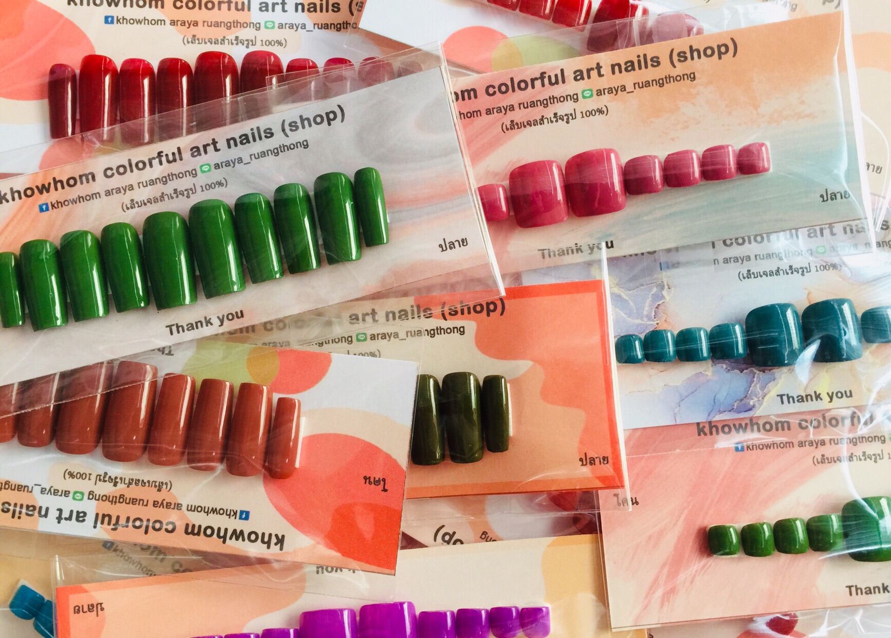 เล็บสีเจล เล็บปลอม แฟชั่นสำเร็จรูป (Pcv) มาตราฐาน เกรดA - Khowhom ...