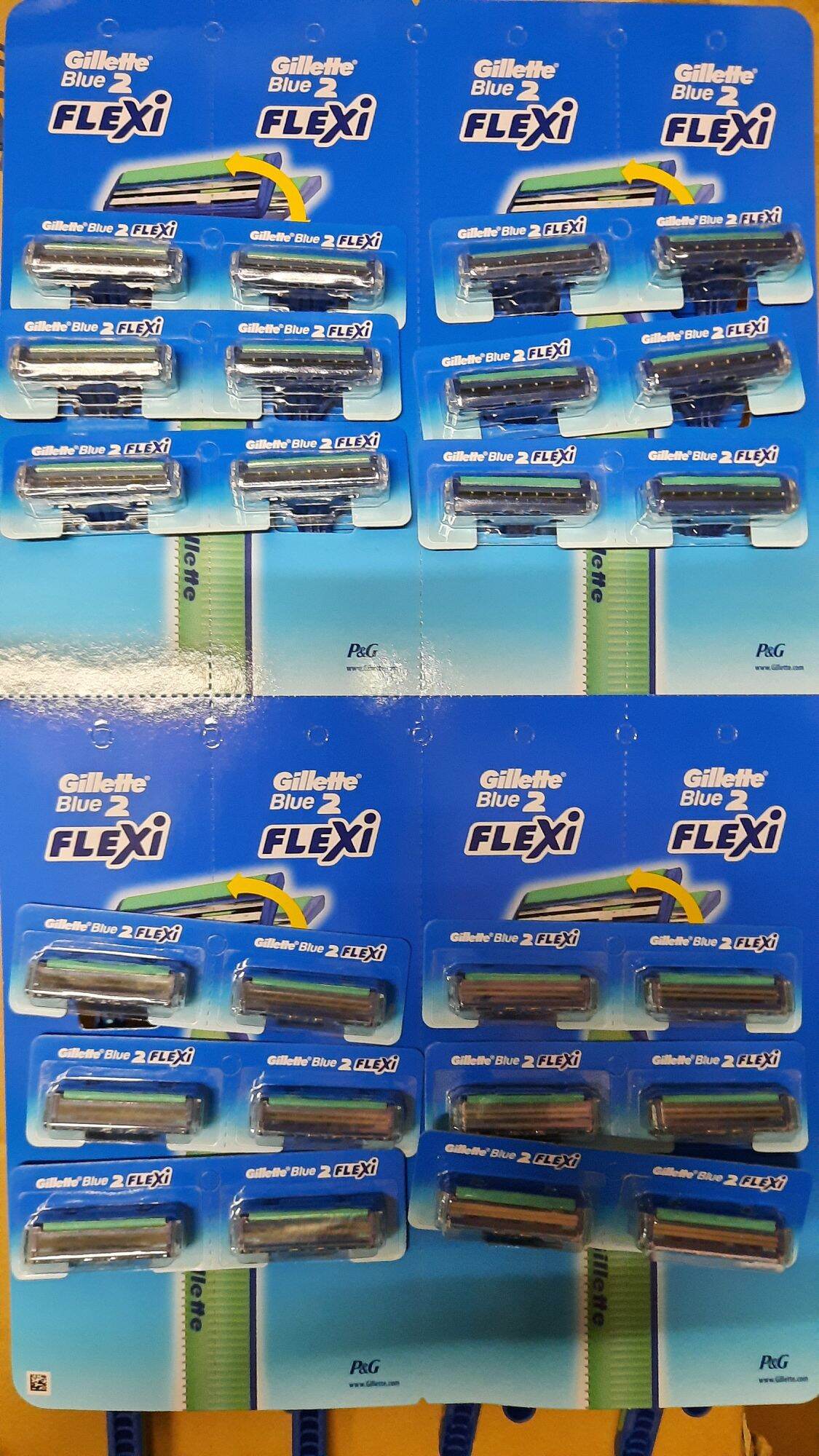 Gillette Blue II Flexi ด้ามโกนหนวดยิลเลตต์บลูทูเฟล็กซิ แพค 1โหล - M&C ...