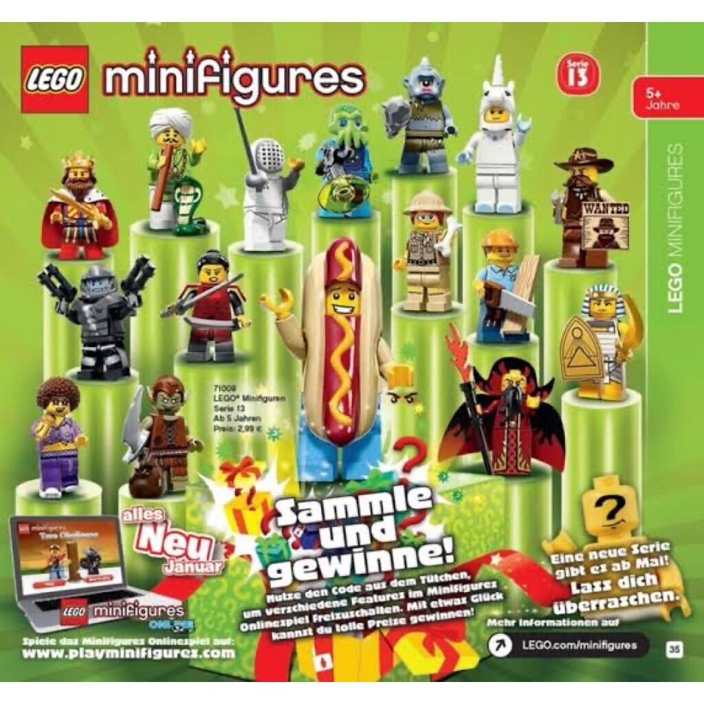 71008 LEGO Minifigures Series 13 16 ซอง (สินค้าใหม่แพ็คอยู่ในซองไม่โดน ...