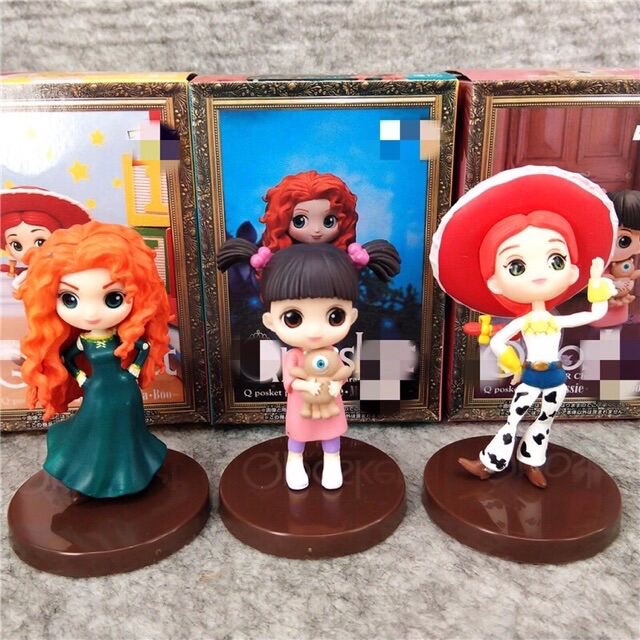 ฟิกเกอร์ โมเดล Q Posket Disney Pixar set Merida Jessy Boo ชุด 3 ตัว ...