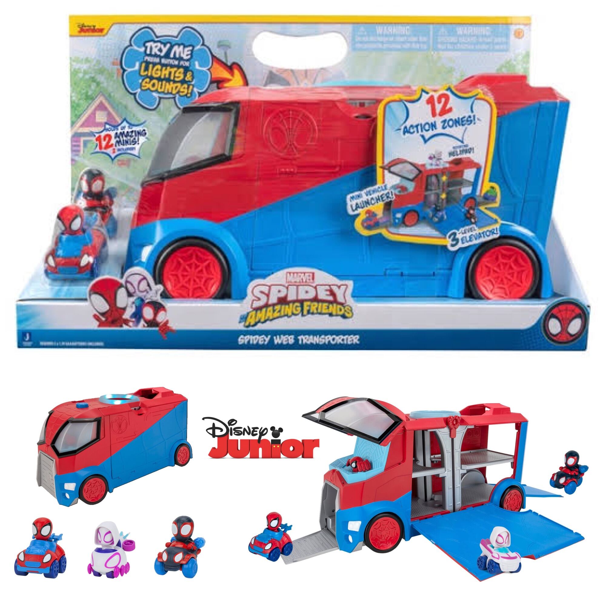 พร้อมส่ง Spidey and his Amazing Friends Web Transporter Feature Vehicle ...
