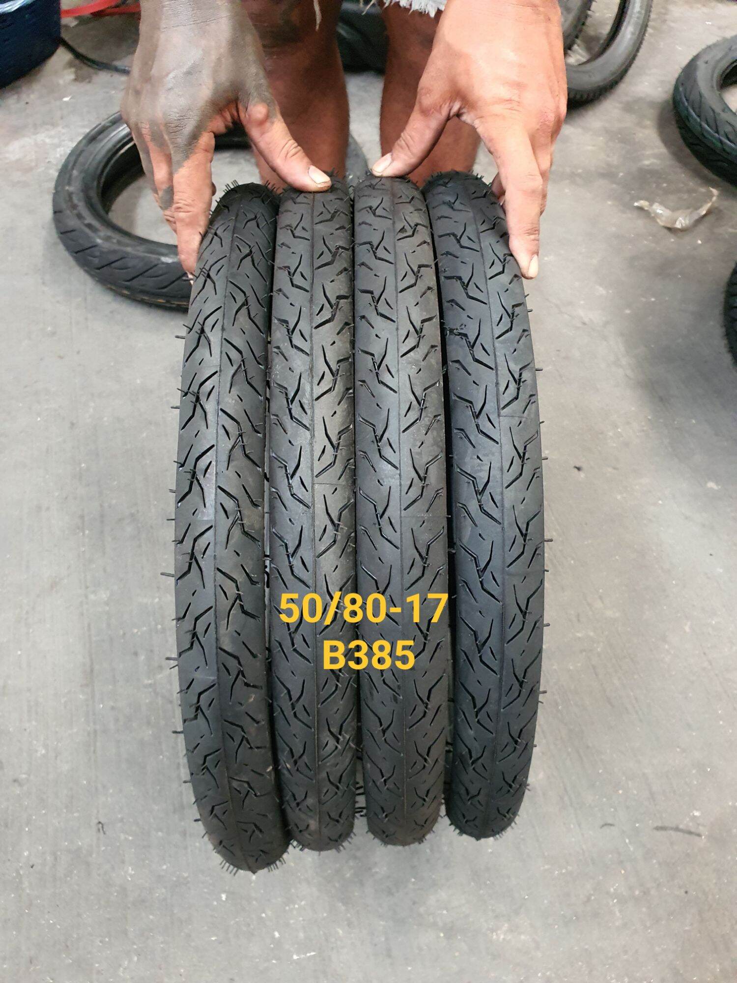 50/80-17 รุ่นB385 ยี่ห้อ NO BRAND ยางใหม่เกรดB ปี2021 (1เส้น) - Chang ...
