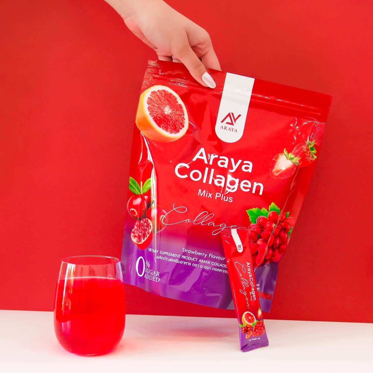 Araya collagen mixplus อารายาคออลลาเจนมิคพลัสถุงใหญ่จุใจขาวกระจ่างใส 0 ...