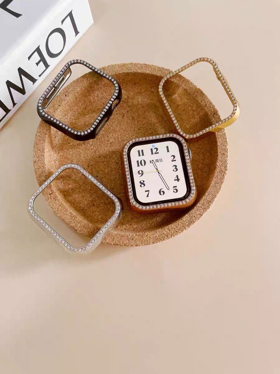 พร้อมส่ง งานสุดวิ้งค์ เคสประดับเพชร 1 แถว ใช้ได้กับ Apple Watch Series ...