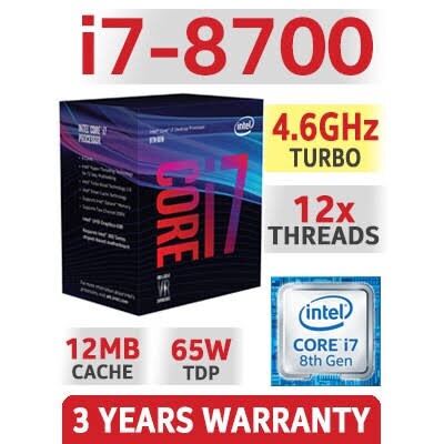 Cpu i7-8700 4.6Ghz แรงๆ (มือสอง) ฟรีซิลิโคน | Lazada.co.th