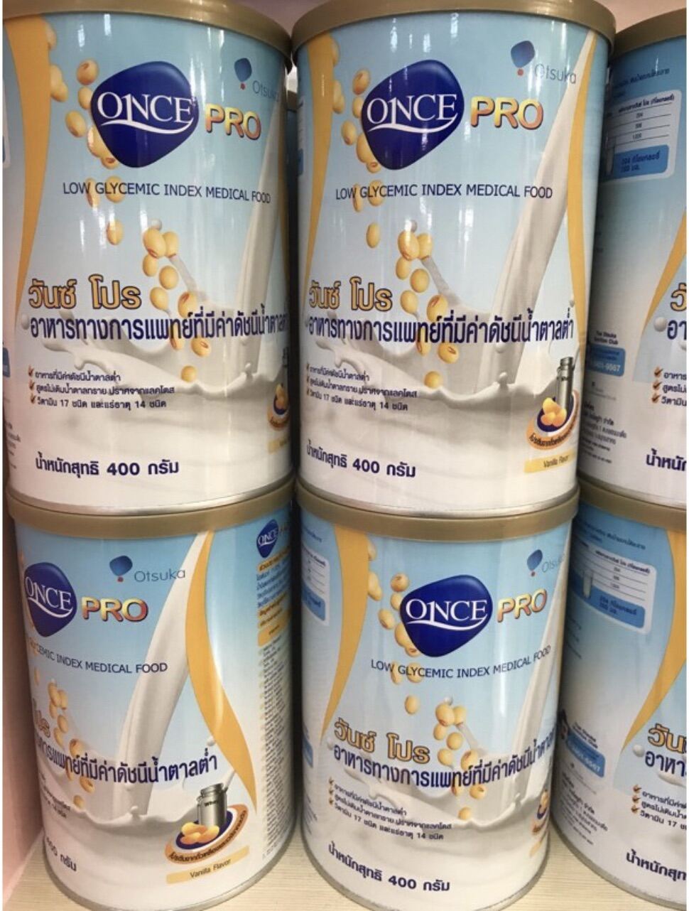 Once Pro วันซ์โปร ขนาด 400g. อาหารทางการแพทย์ที่มีดัชนีน้ำตาลต่ำ ...