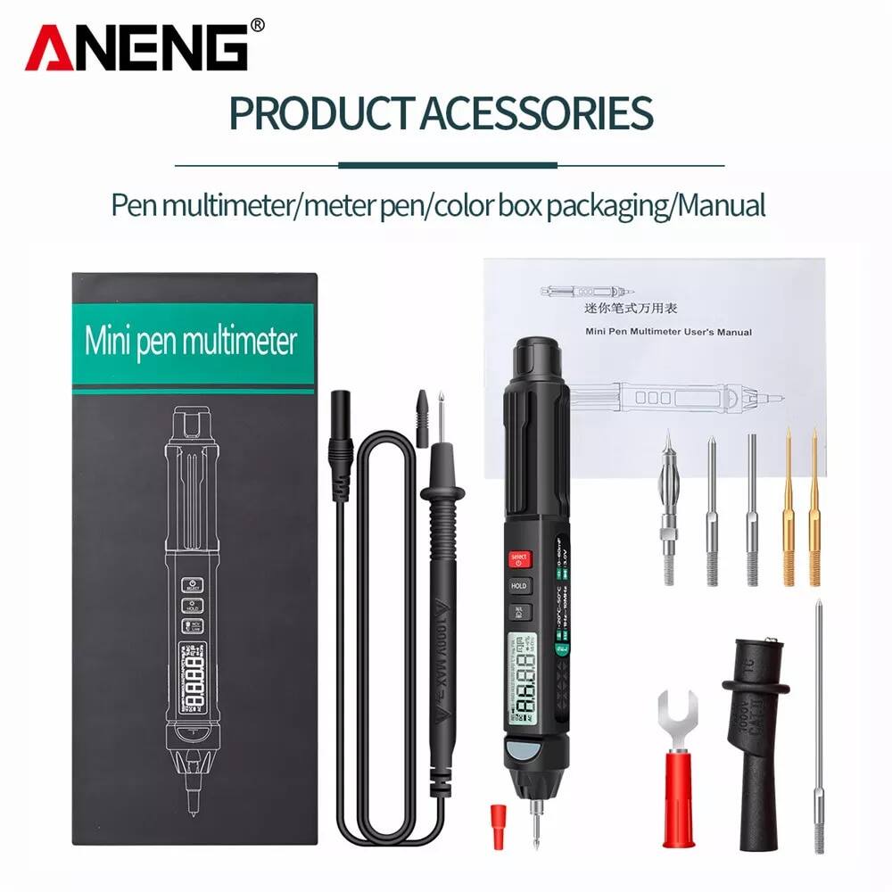 ANENG A3008มัลติมิเตอร์แบบดิจิทัลอัตโนมัติอัจฉริยะ Sensor Tester Pen ...