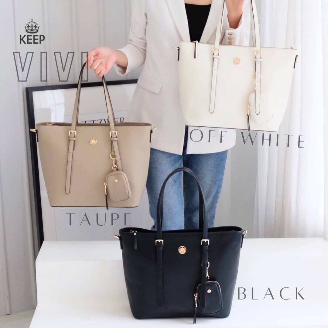 รุ่นใหม่ KEEP ViVi Tote bag กระเป๋าสะพายใบใหญ่ ใส่เอกสารโน๊ตบุ๊ก - Keepbag - ThaiPick