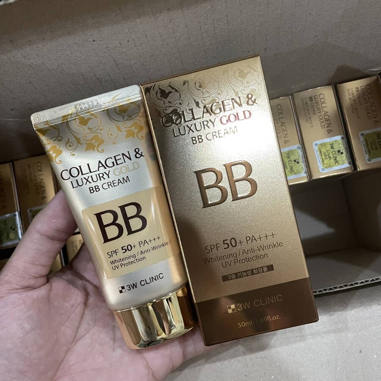 3W CLINIC Collagen & Luxury Gold BB Cream SPF50+ PA+++ 50ml. ของแท้ ...