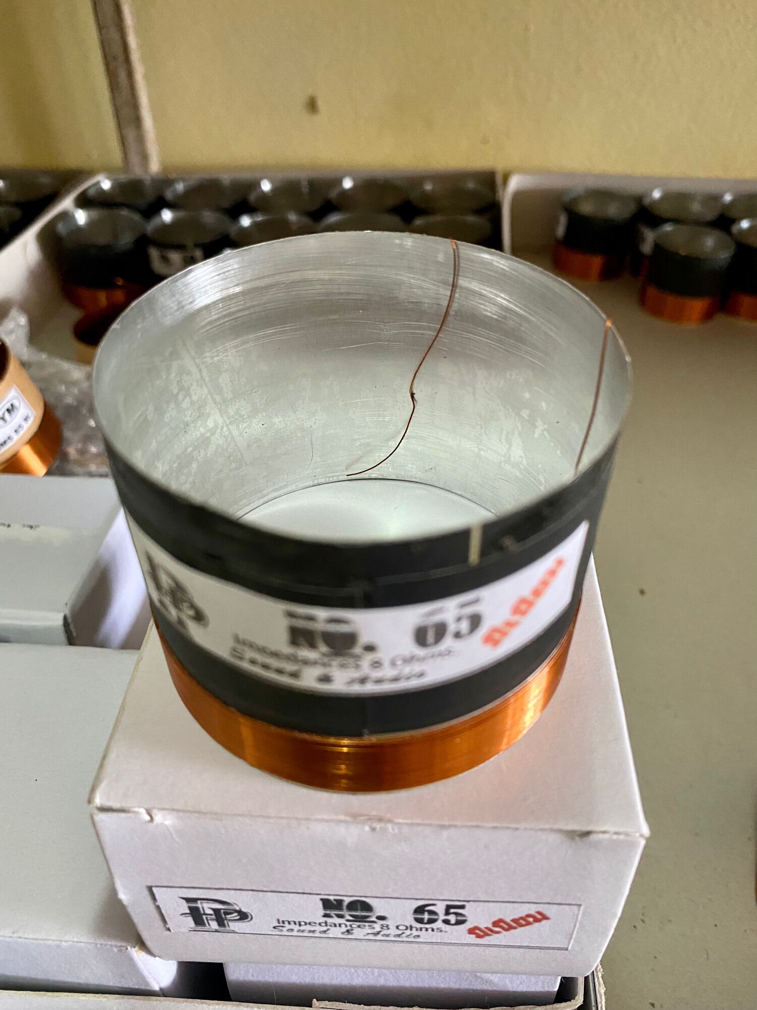 ว้อยลำโพง ลำโพง15นิ้ว ขนาด65มิล 2ชั้น NPE 15F03 15F04 ว้อยลำโพง มีเนียม ทนความร้อนสูง งาน เกรดA ...