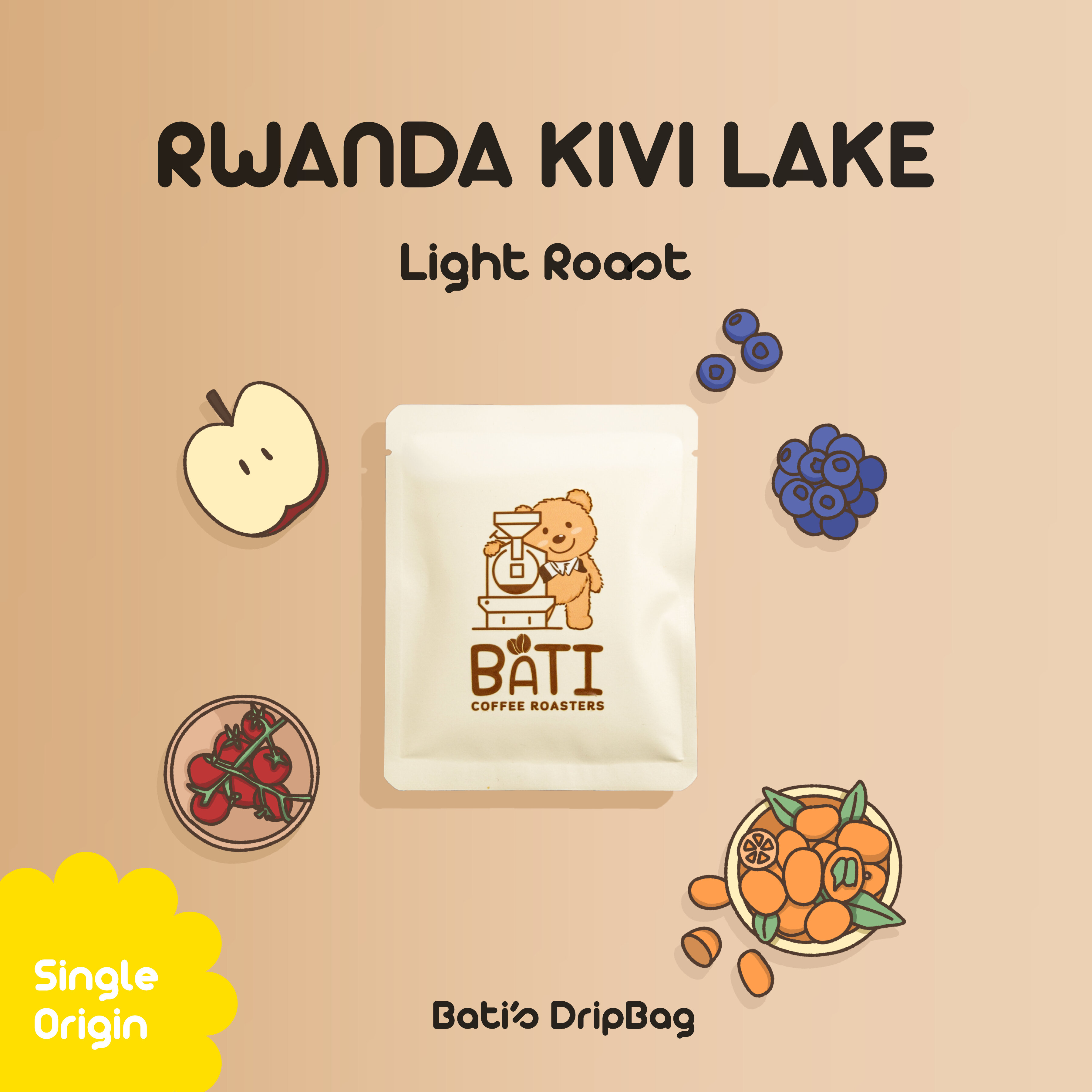 [NEW] กาแฟ drip bag คั่วอ่อน Bati Coffee Roasters - BATI'S RWANDA KIVI ...