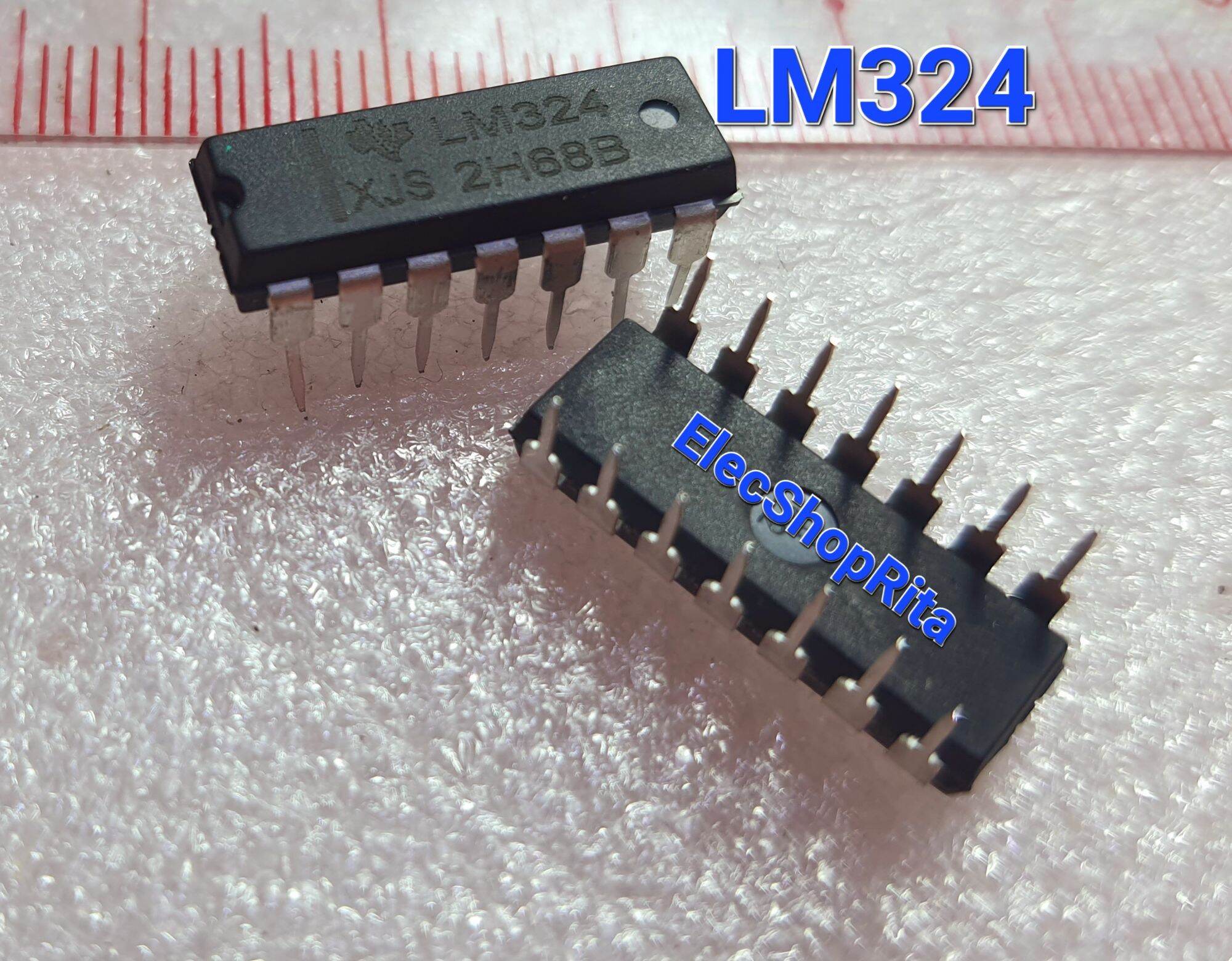 LM324 Semiconductor IC DIP-14 PIN ไอซี 14 ขา ภาพถ่ายสินค้าจริง (2ตัว/แพ ...