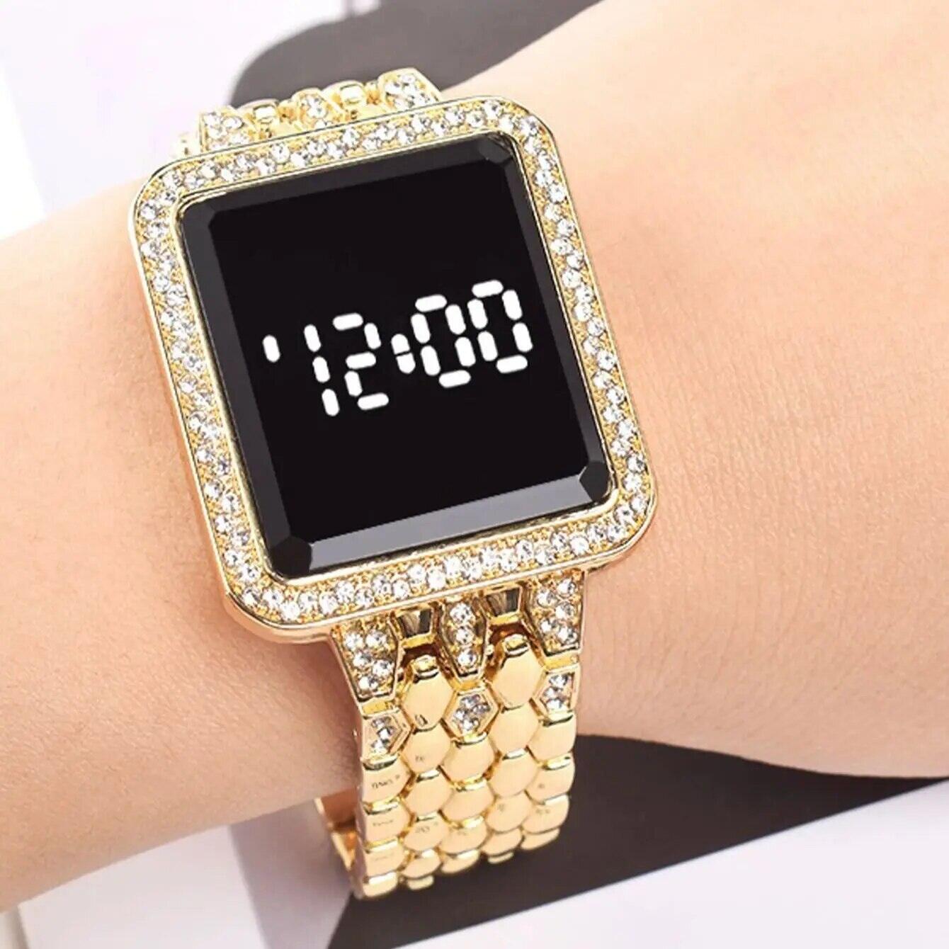 ชุดสร้อยข้อมือ Jam Tangan elektronik จอแสดงผลดิจิตอล Sifang - Global ...