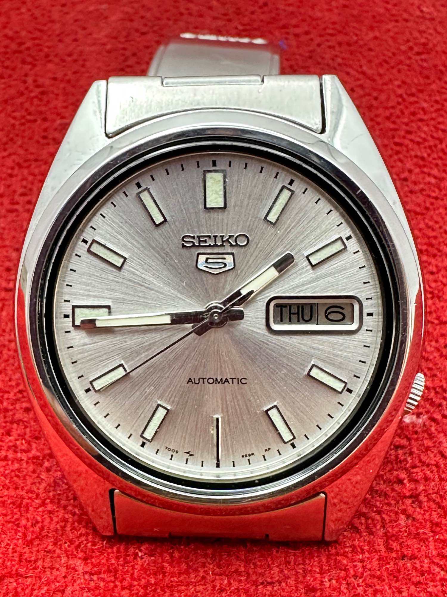 SEIKO 5 21 JEWELS AUTOMATIC ตัวเรือนสแตนเลส นาฬิกาผู้ชาย มือสองของแท้ ...