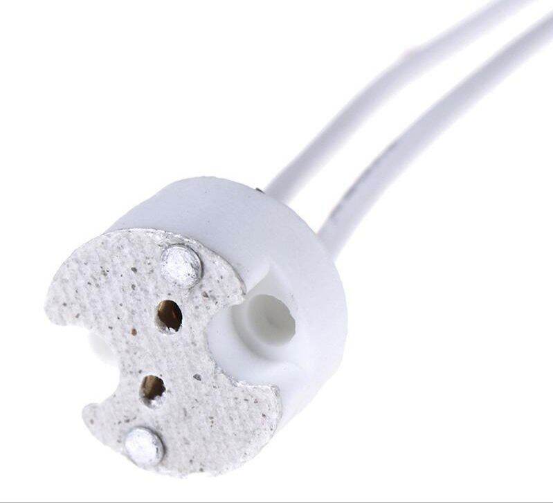 ขั้วหลอดฮาโลเจน MR16 GU4 GU5.3 ทรงกลม Halogen Socket ฐานซ็อกเก็ตเชื่อม ...