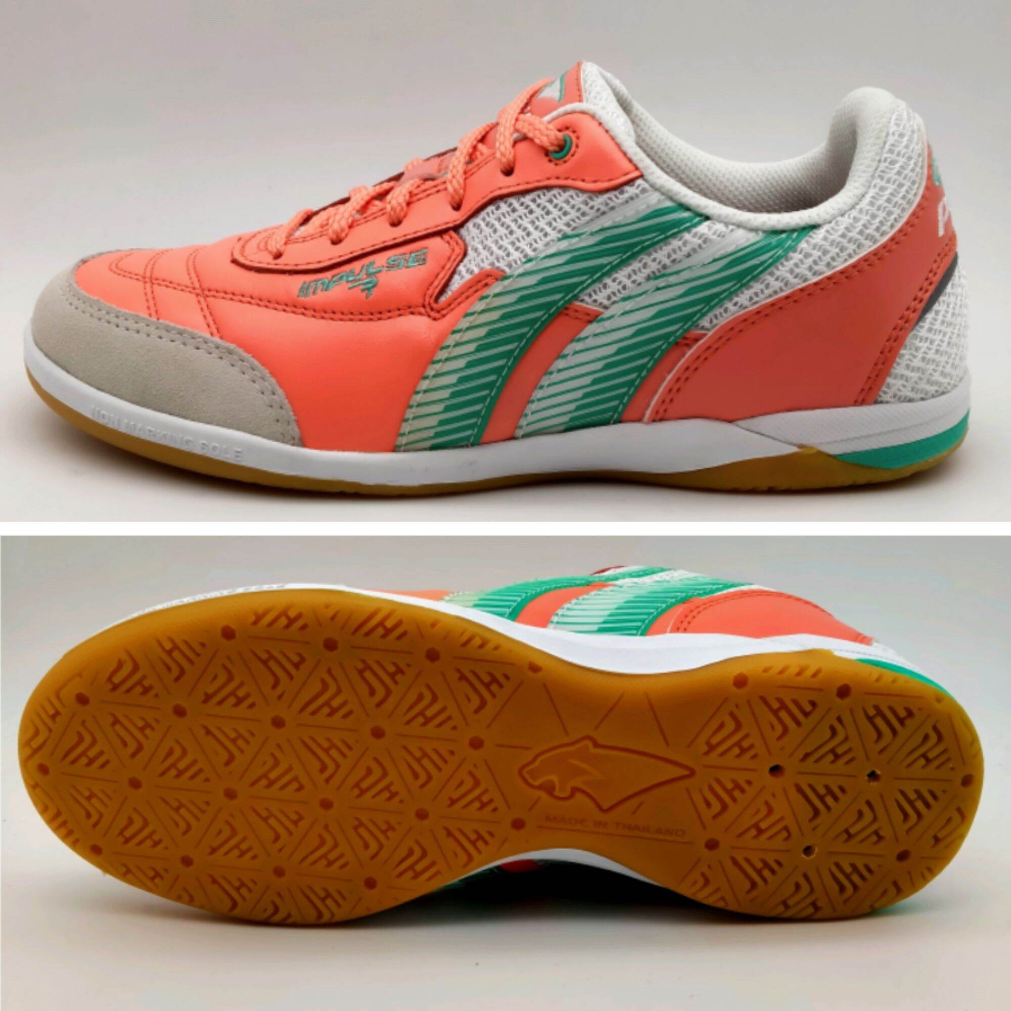 (PANลิขสิทธิ์💯)รองเท้าฟุตซอล PAN IMPULSE 7 รองท๊อปพื้นยางดิบ หนังแท้ ...