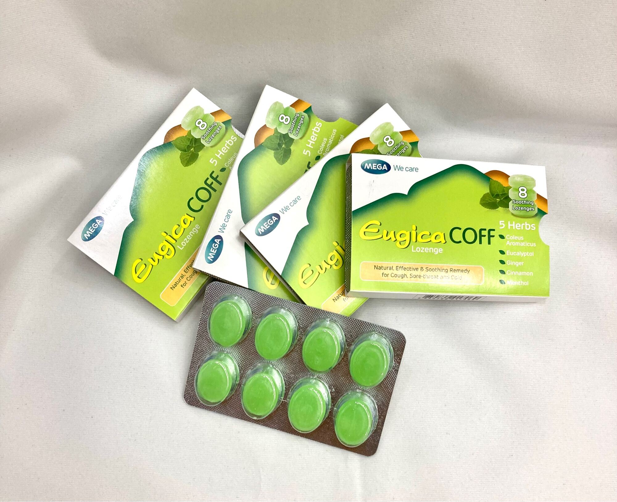 ลูกอมสมุนไพร Eugica Coff อมชุ่มคอ ลดการระคายเคืองในคอและช่วยให้ลมหายใจ ...