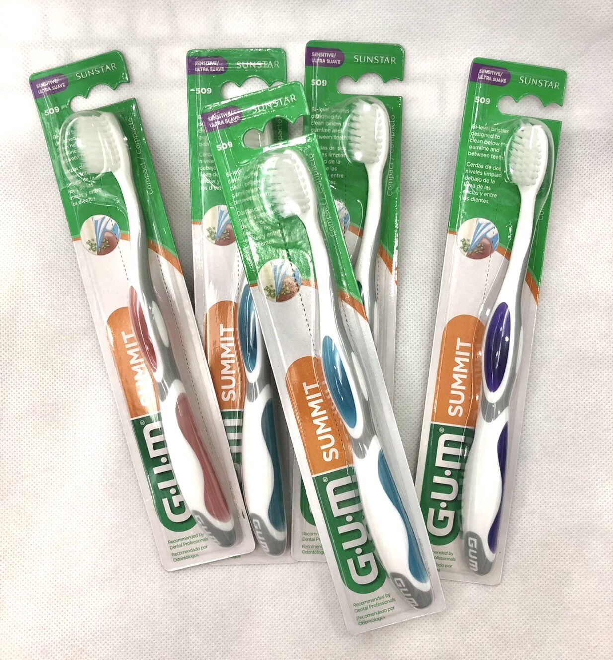 แปรงสีฟัน GUM509 แปรงสีฟันสำหรับผู้ที่มีอาการเสียวฟัน ขนแปรง 2 ระดับ ขน ...