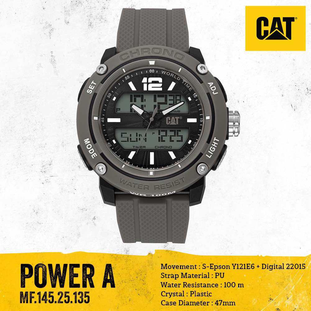 นาฬิกา CATERPILLAR รุ่น POWER A รหัส MF นาฬิกาข้อมือ ชาย-หญิง | Lazada.co.th