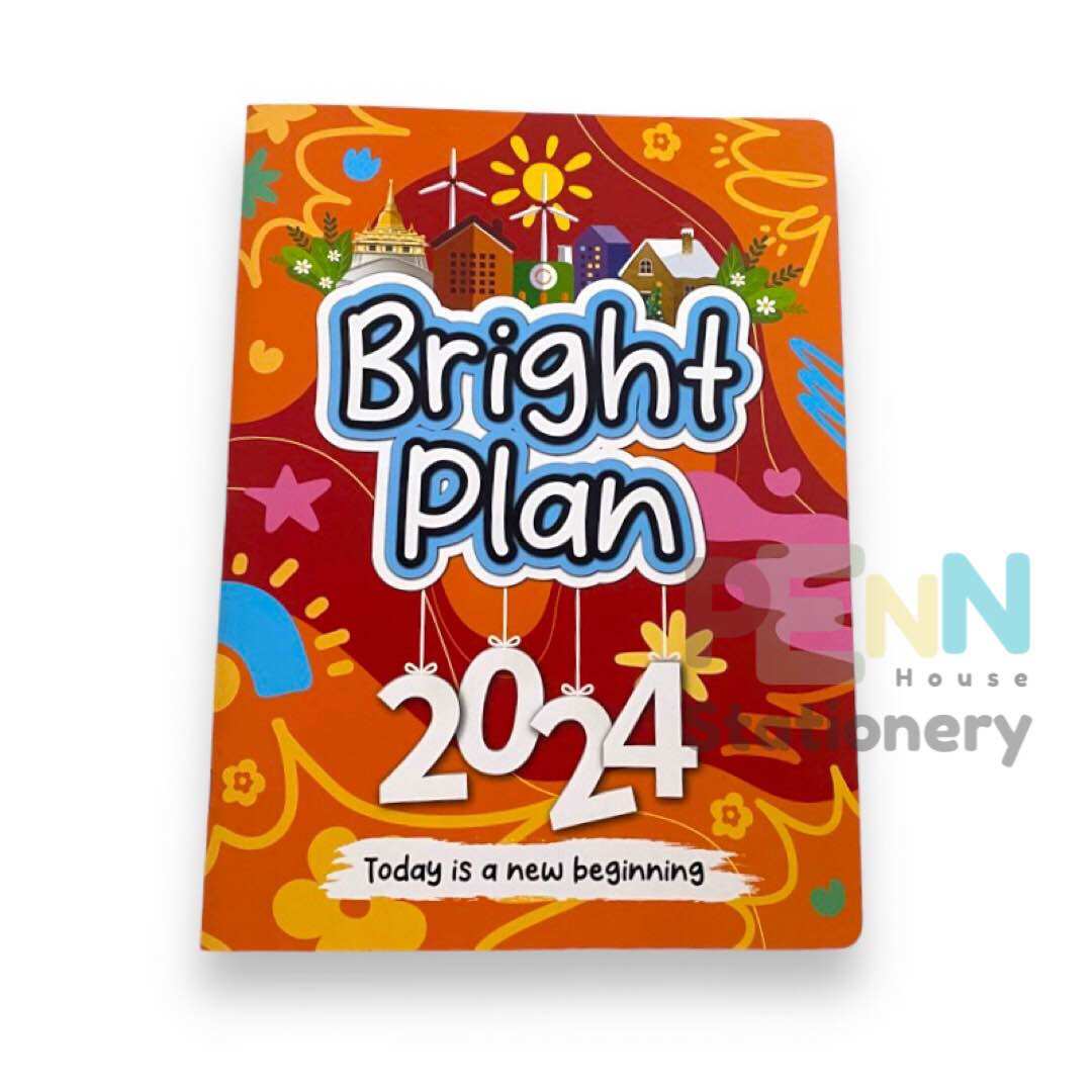 May สมุดออกาไนท์ สมุดบันทึกตารางนัด ปี2567สมุดปฎิทิน Bright Plan 2024 ...