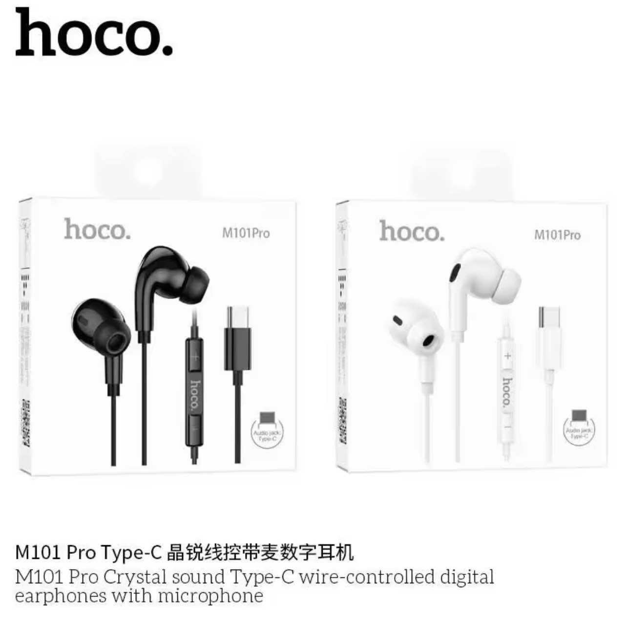 HOCO M101 , M101 Pro หูฟัง เอียร์บัด , อินเอียร์ พอร์ต Type-C / 3.5mm มี ไมค์ ปุ่มคอนโทรล รองรับ ...