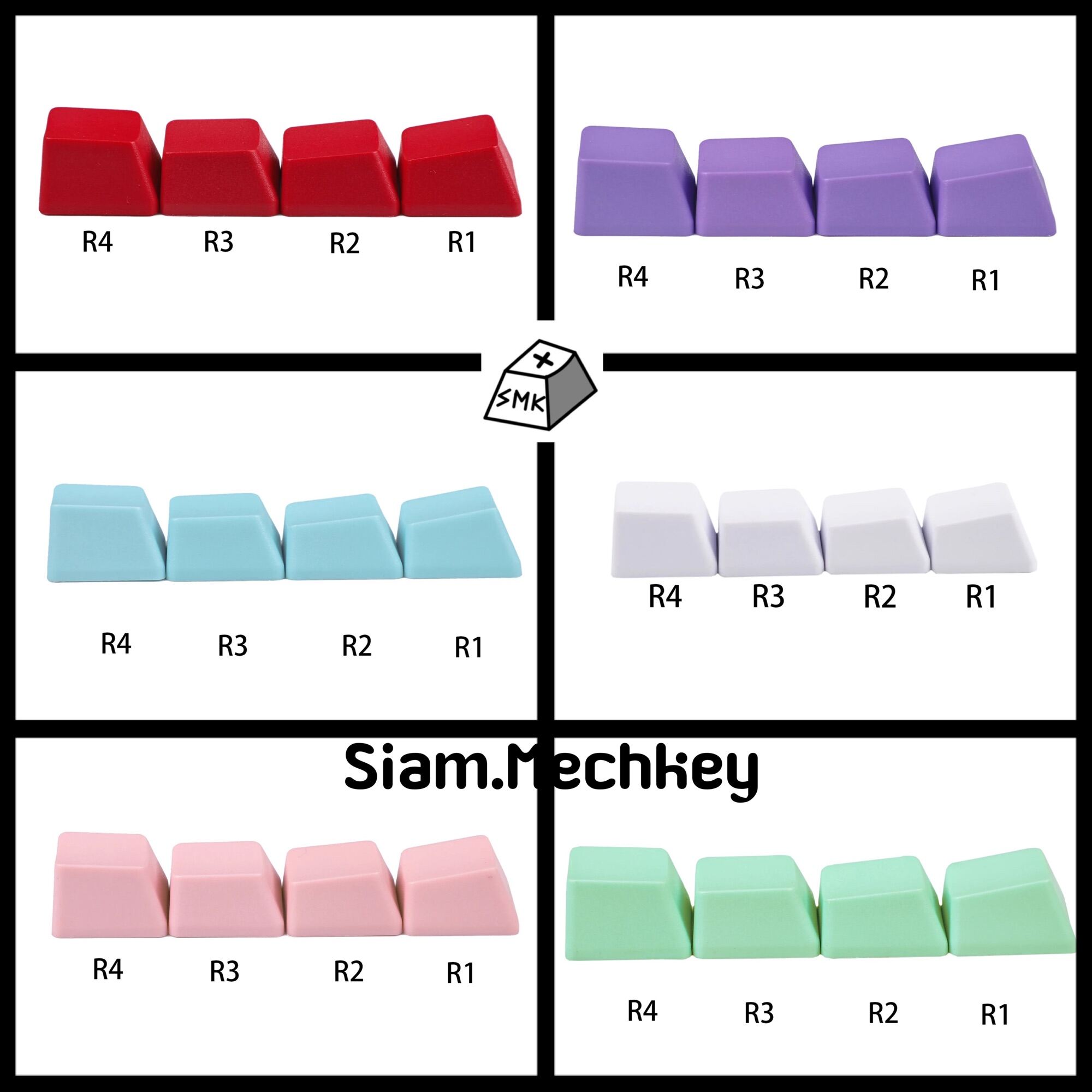 พร้อมส่ง ของแท้ คีย์แคป สี PBT คุณภาพดี OEM profile R1 R2 R3 R4 blank keycapไม่พิมพ์อักษร ...