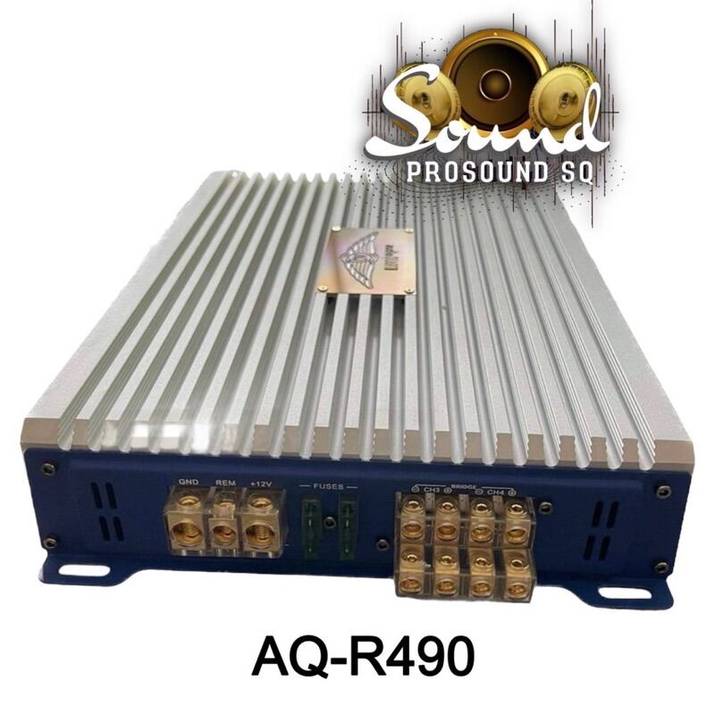 AUDIO QUART รุ่น AQ-R490 เพาเวอร์แอมป์ Class AB 4Ch 1600Watts. (Silver) - PRO SOUND SQ - ThaiPick
