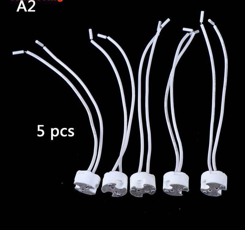 ขั้วหลอดฮาโลเจน MR16 GU4 GU5.3 ทรงกลม Halogen Socket ฐานซ็อกเก็ตเชื่อม ...