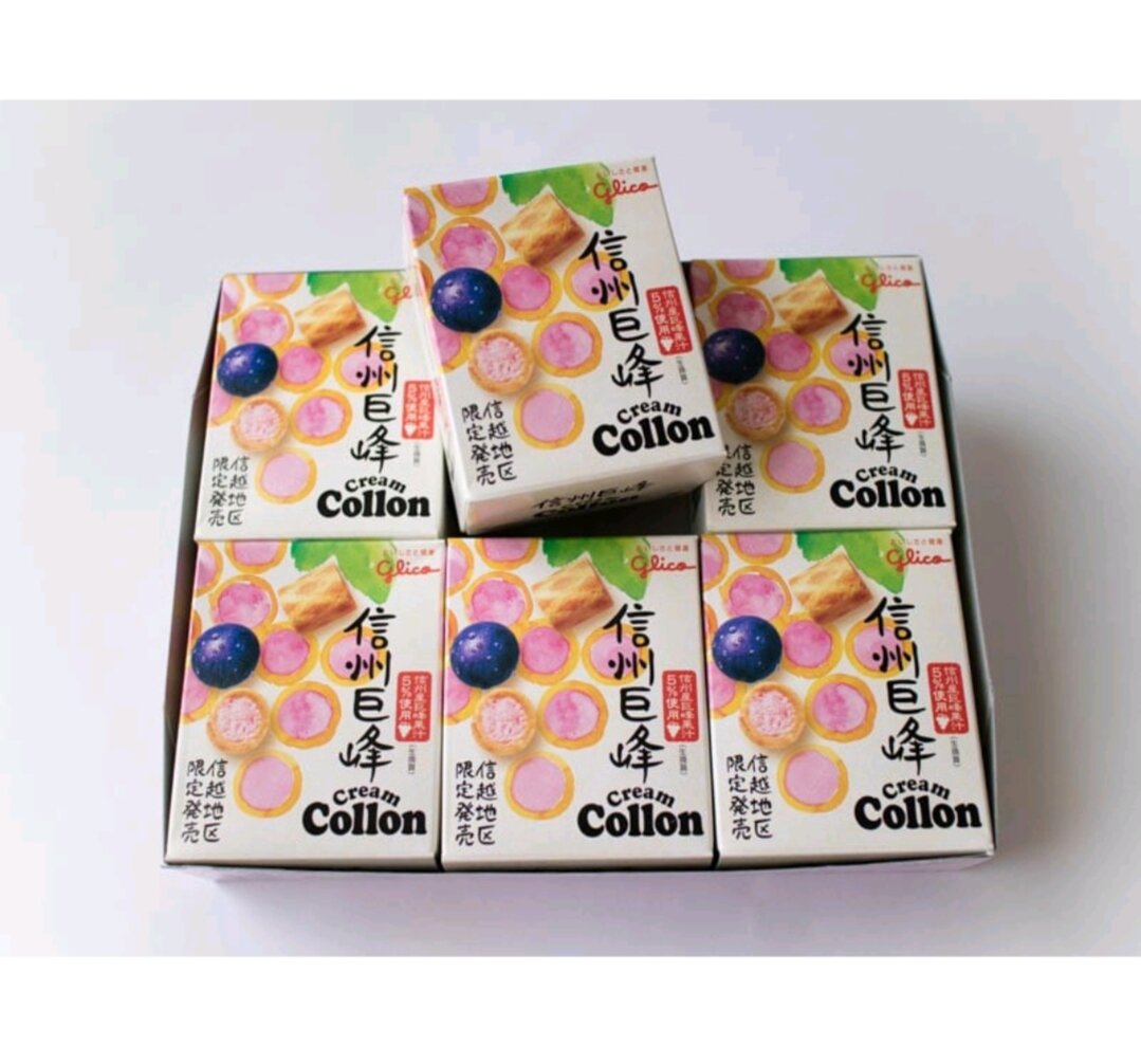 Glico Collon Cream Shinshu Kyoho กูลิโกะ โคล่อนญี่ปุ่น เวเฟอร์กรอบสอด ...