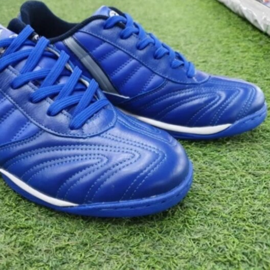 (PANลิขสิทธิ์)รองเท้าฟุตซอล PAN WAVE II หนังวัว สีใหม่ สีน้ำเงิน ไซส์ ...