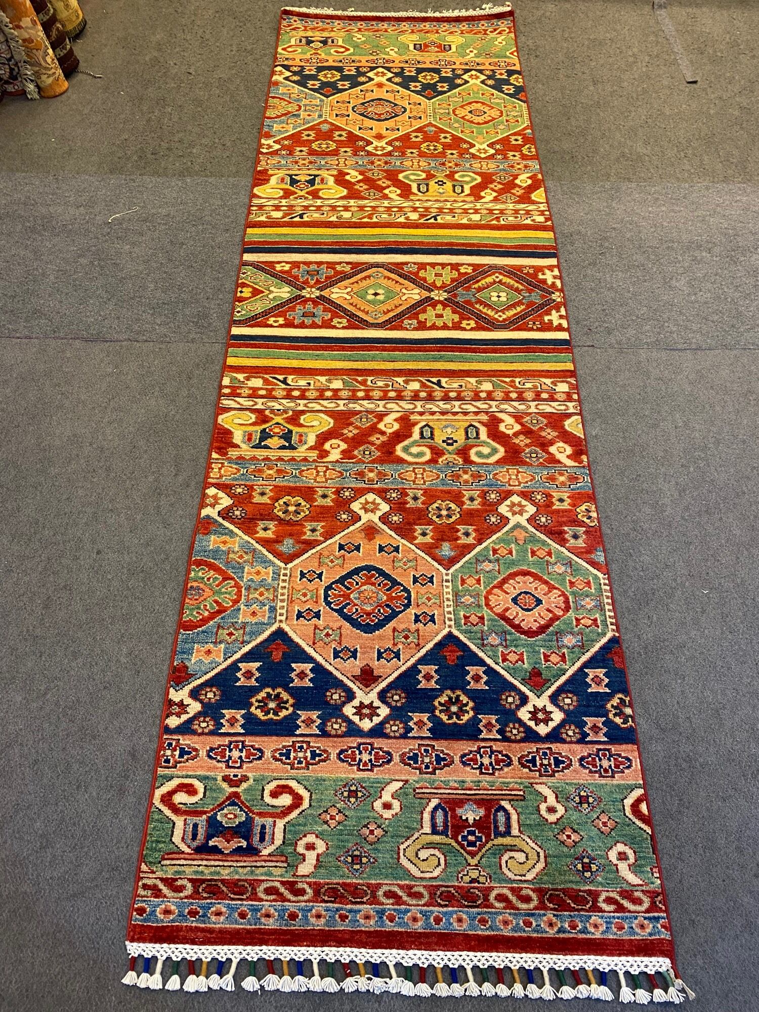 Afghan oriental carpet runner 100 hand spun wool size 312x83 cm from ...
