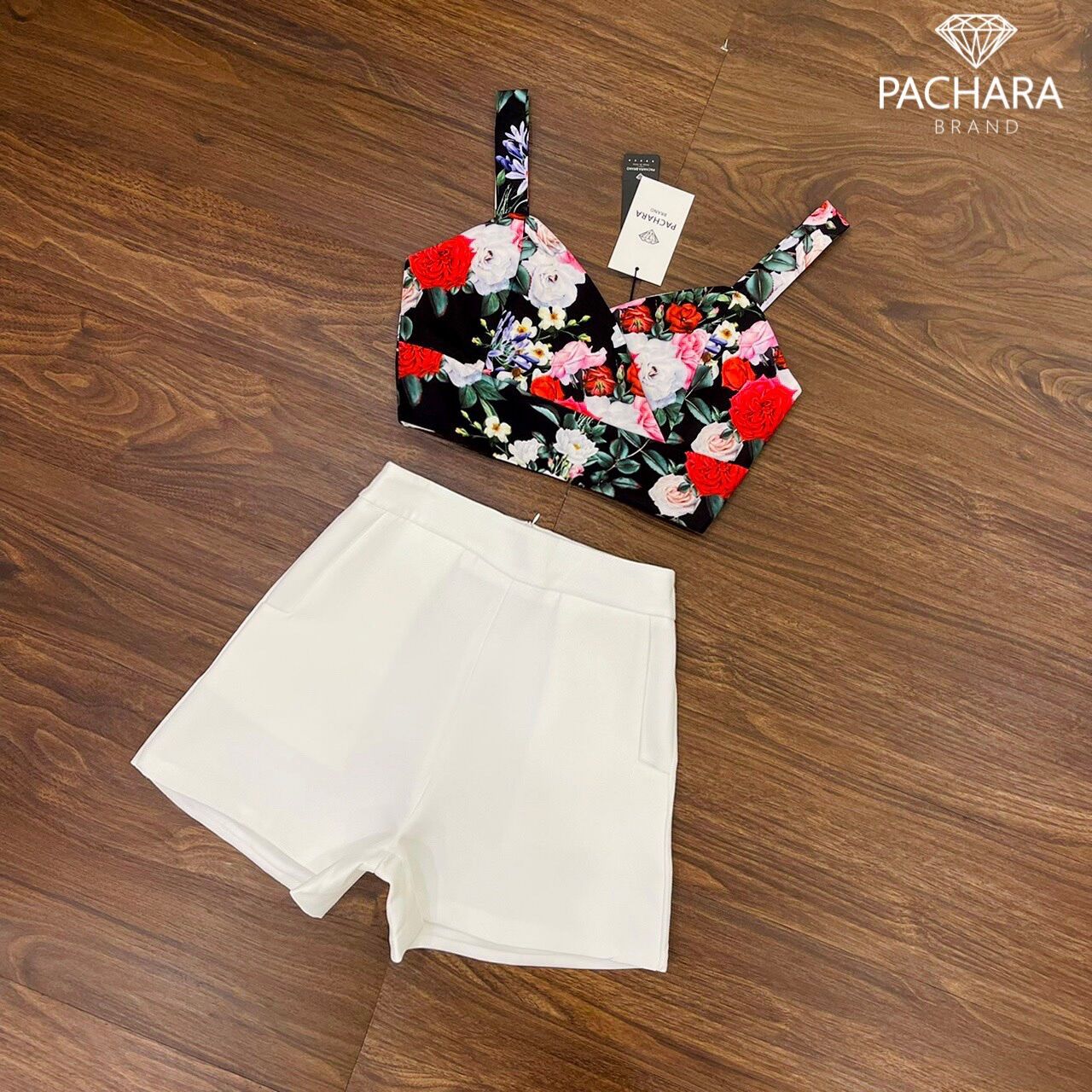 ถูกสุด????PACHARA BRAND รบกวนเช็คไซส์ก่อนสั่ง????เซ็ต 2 ชิ้น เสื้อครอป ...