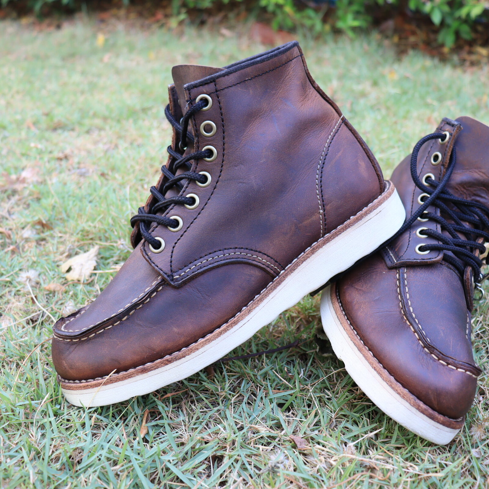 ส่งฟรี Hawkins Moc Toe Shoes in Beeswax Mahogany 6Us 24cm 38eu ใส่ได้ ...