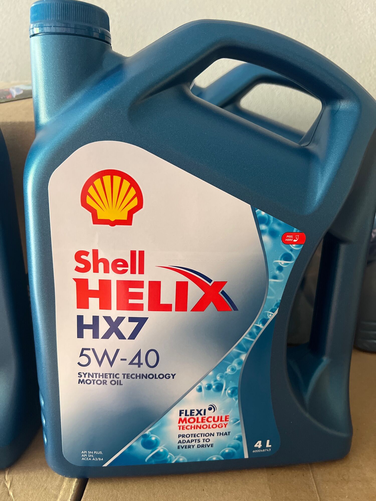 น้ำมันเครื่อง รถยนต์ เบนซิน Shell helix HX7 5w-40 10w-30 10w-40 ขนาด 4 ...