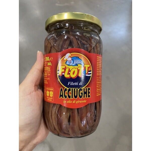Flott Filetti di Acciughe in Olio di Girasole 700 G. ชิ้นปลาแอนโชวี่ ใน ...