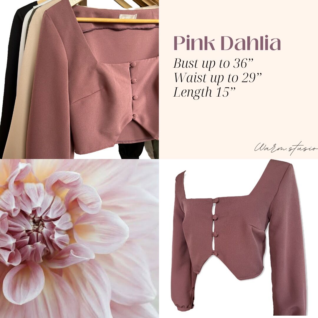WARAN Crop Top เสื้อครอปสั้น แขนยาว สี Pink Dahlia - Warm.studioth ...