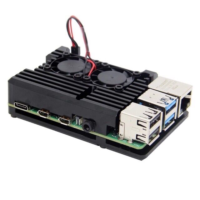 Raspberry Pi 4 Aluminum Heatsink Case with Dual Fan พร้อมส่งจากไทย | Lazada.co.th