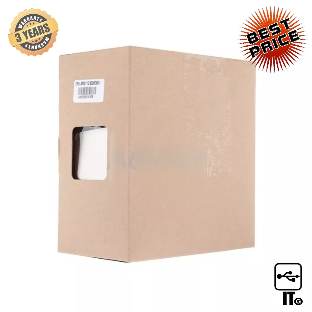 CPU AMD AM4 ATHLON 3000G (ORIGINAL) Brown Box No CPU Cooler ประกัน 3*3 ...