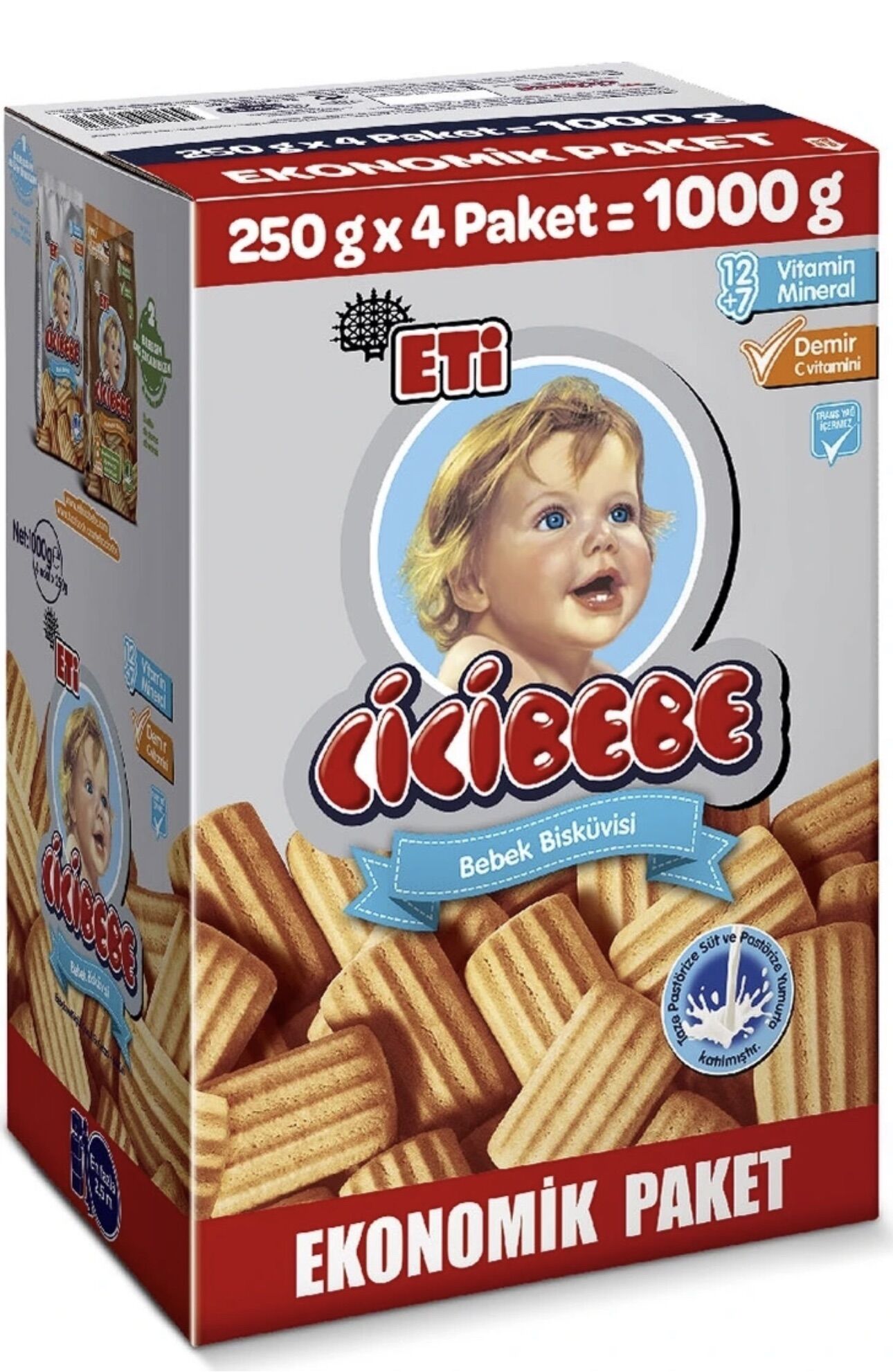 Eti Cicibebe Baby Biscuits (Bebek Bisküvisi) 1000 Gr (4X250 gr)อาหาร ...