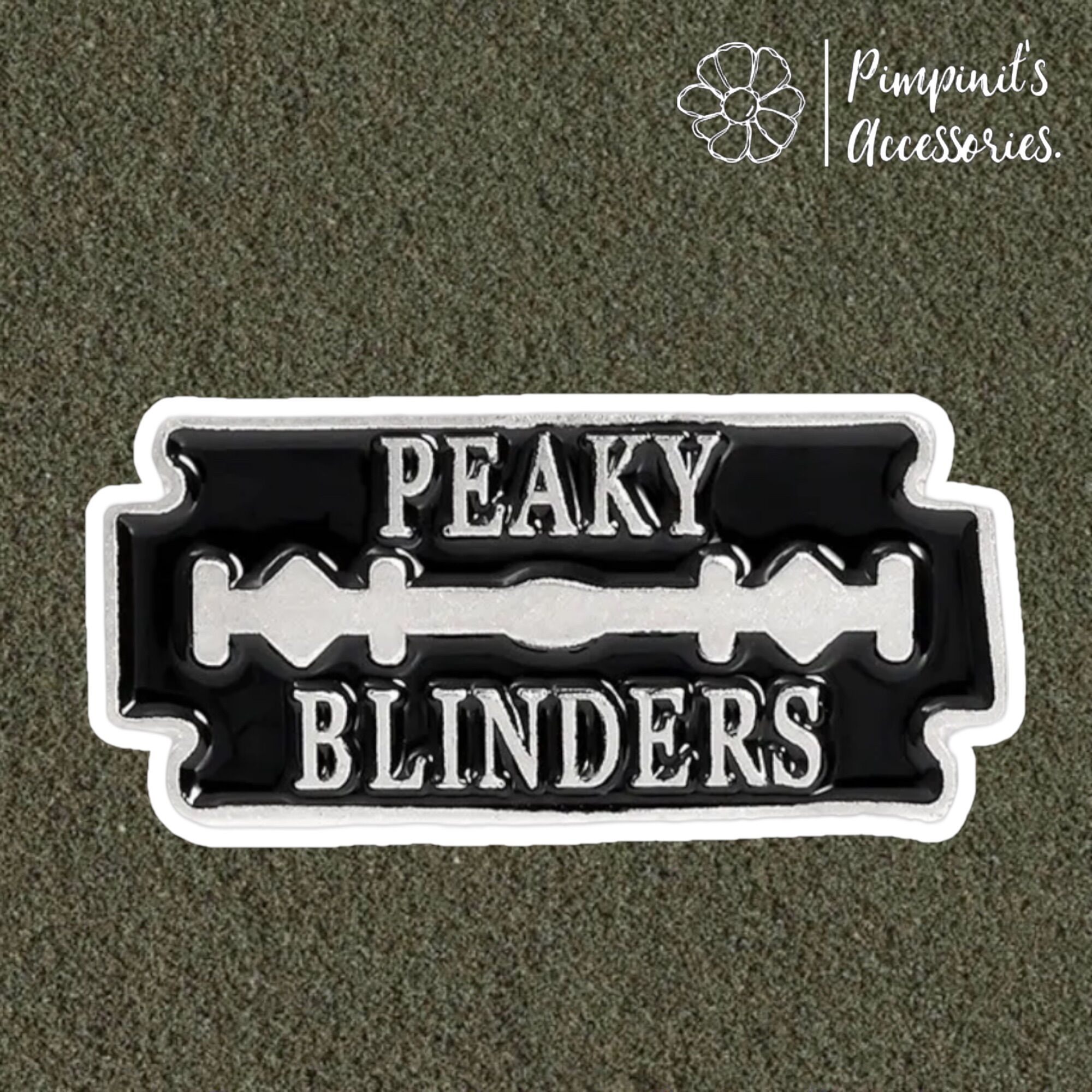 🇹🇭 พร้อมส่ง : เข็มกลัดลายใบมีดโกนสีดำ "PEAKY BLINDERS" | "PEAKY ...